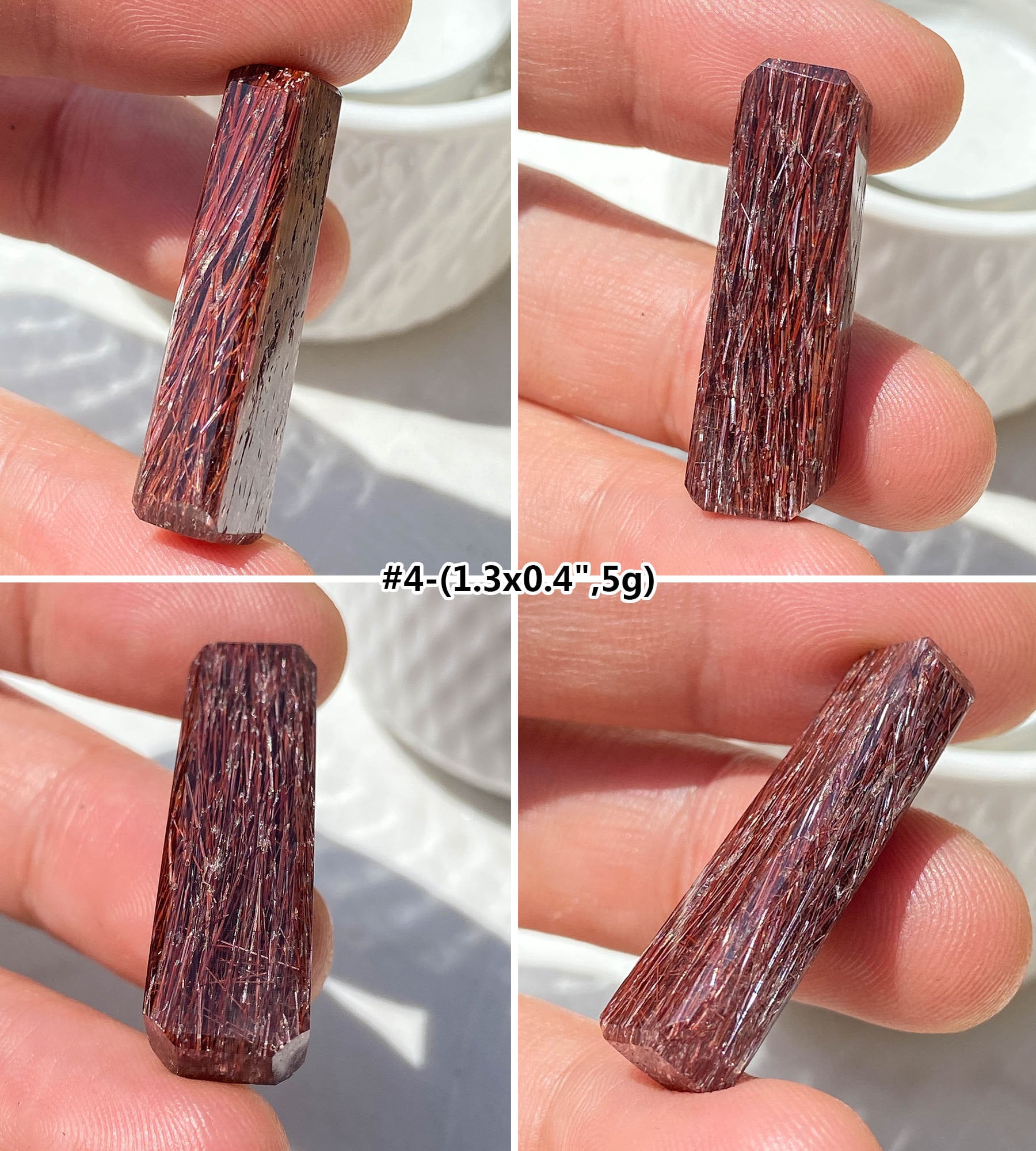 Golden Copper Rutilated Titanium Clear Quartz Pendant , Natural ...