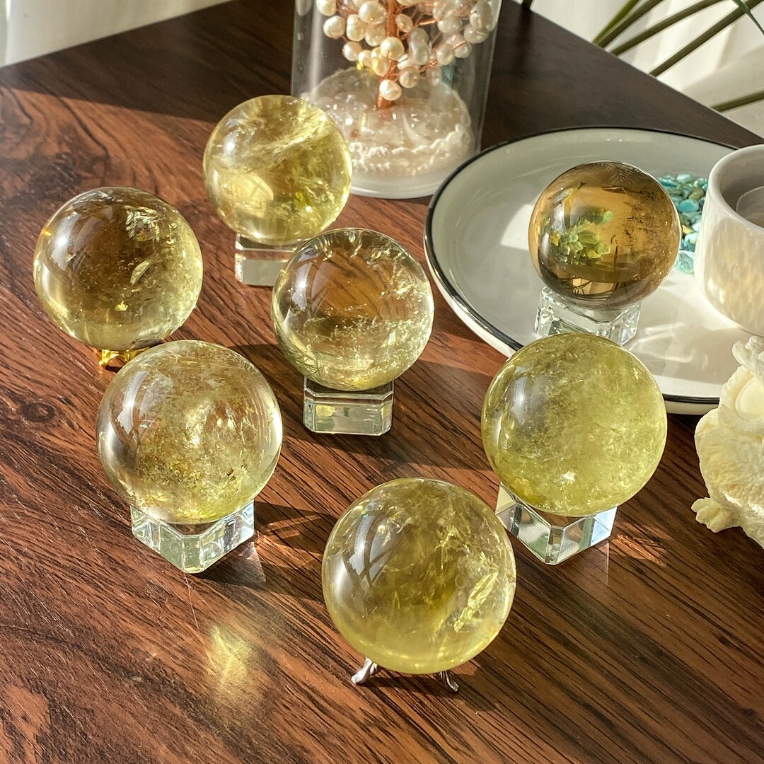 Natural Citrine Sphere , Citrine Sphere , Rainbow Citrine , Healing ...
