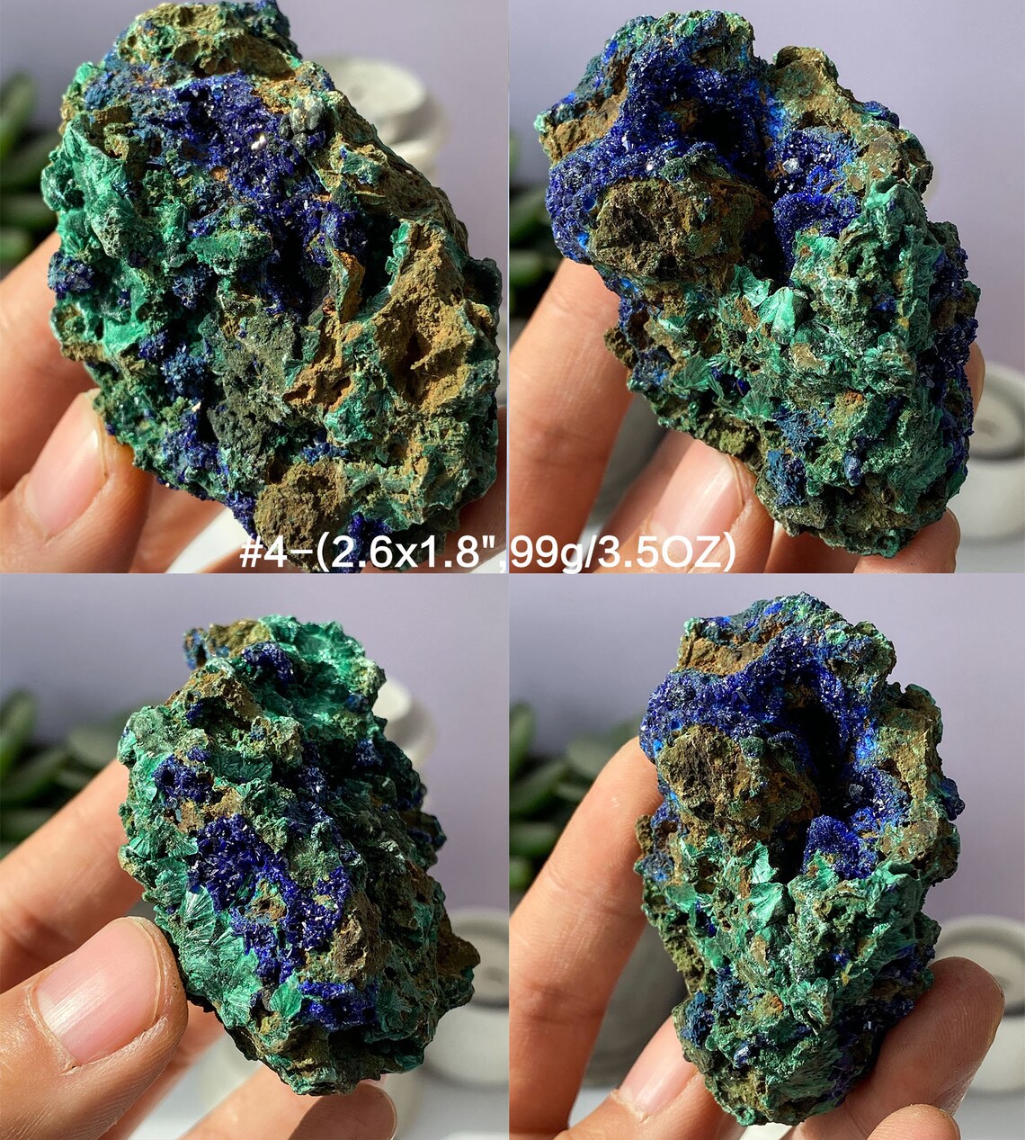 Azurite Crystal Cluster Natural Azurite Specimen Home - Etsy