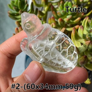Clear Quartz Crystal Dragon Turtle, Handmade Gemstone Carving, Lucky ...