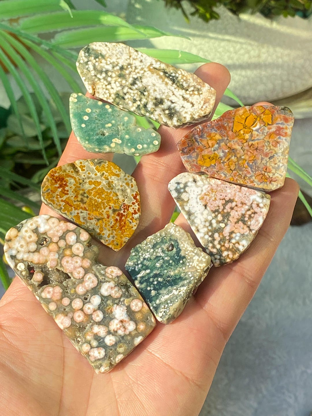 Natural Polished Old Stock Ocean Jasper Slab Freeform, Jasper Freeform ...
