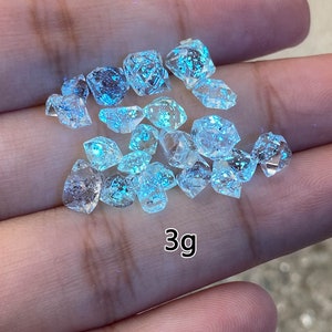 UV Reactive Oil Petroleum Herkimer Diamond , Double Terminate Quartz ...