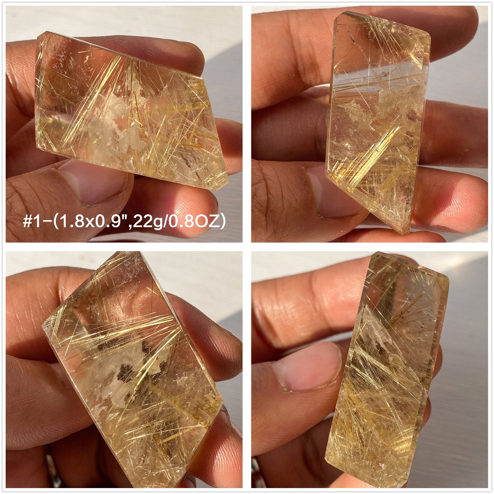 Rutilated Quartz Freeform Titanium Rutilated Quartz Crystal - Etsy