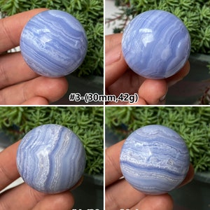 Natural Blue Lace Agate Sphere Orb , Crystal Collection , Stunning ...