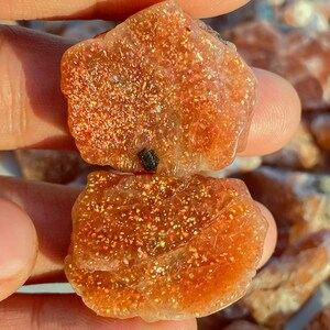 Rough Sunstone Natural Chunks , Strong Flashy Raw Sunstone Pieces ...