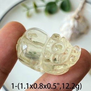 Citrine Pixiu Statue , Natural Citrine Pendant , Citrine Carving ...