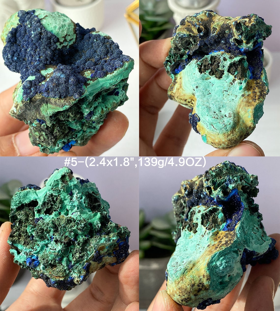 Azurite Crystal Cluster Natural Azurite Specimen Home - Etsy