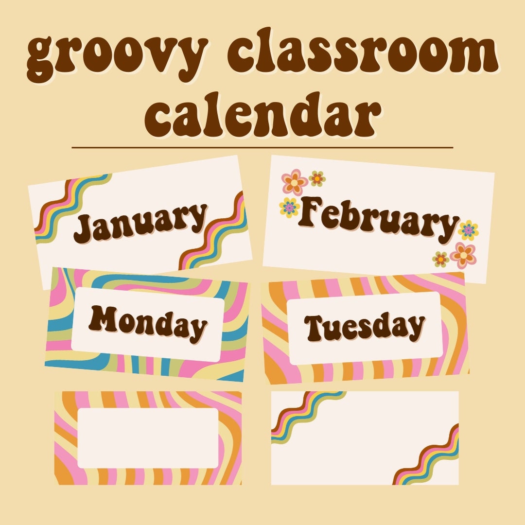 Groovy Classroom Calendar Posters Groovy Classroom Decor Etsy groovy-classroom-calendar-posters-groovy-classroom-decor-etsy