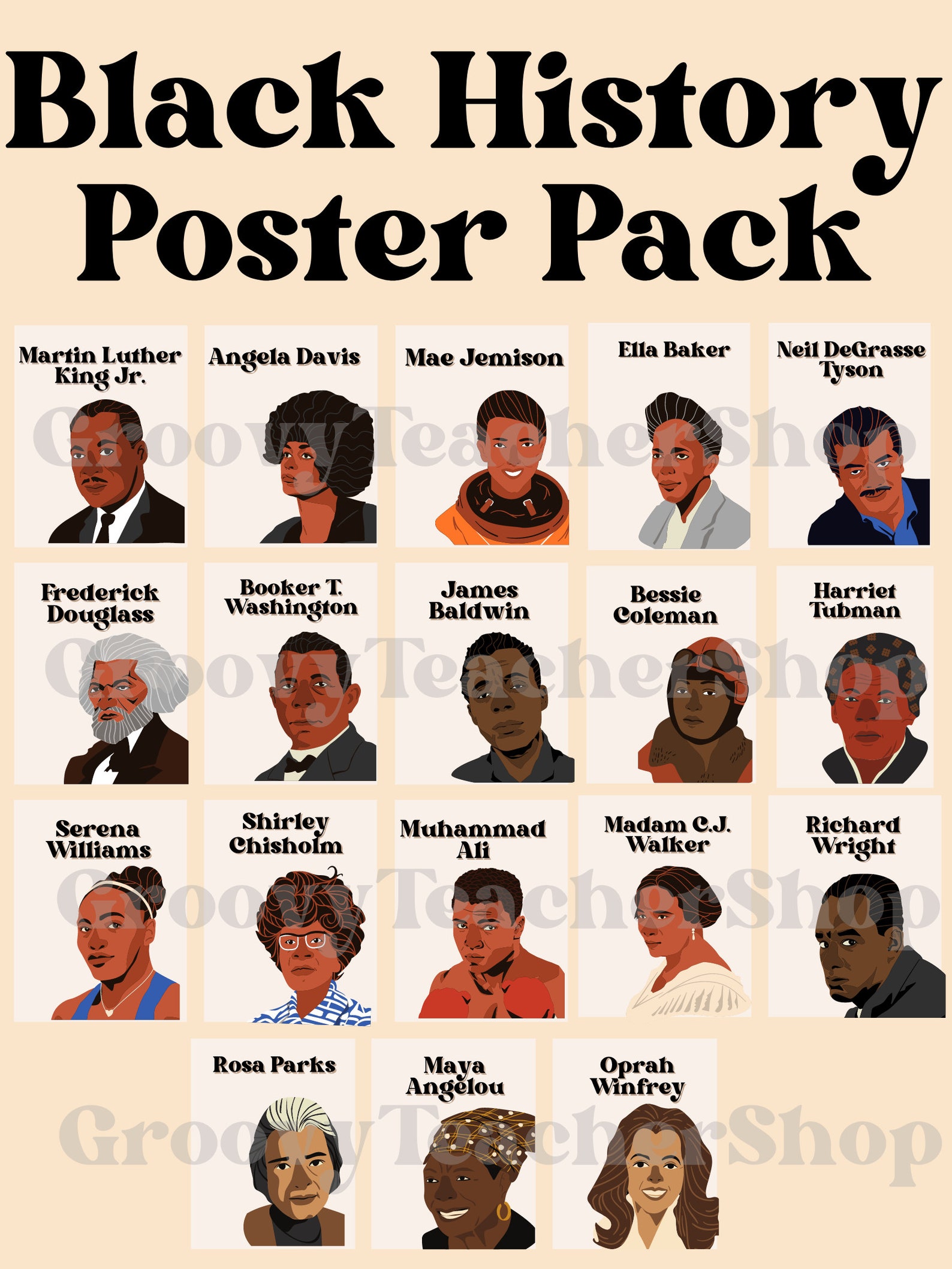 Black History Poster Pack Black History Month History Teacher Social ...