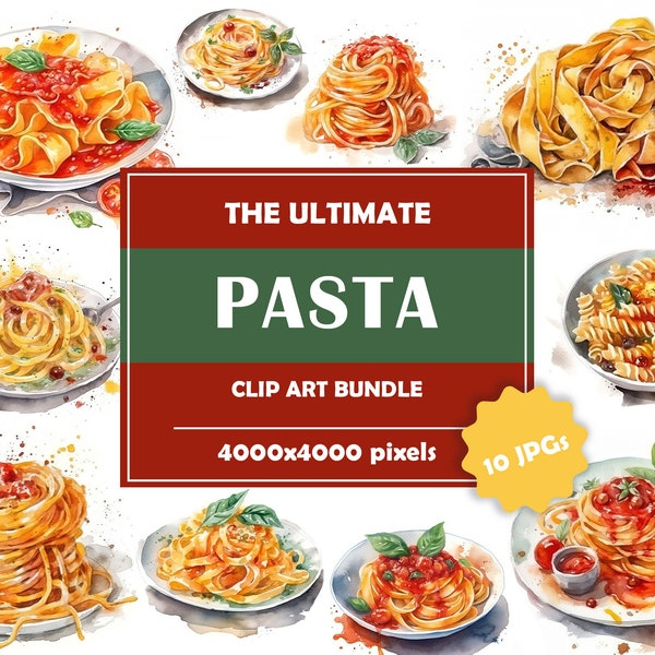 Pasta Clipart - Etsy Canada