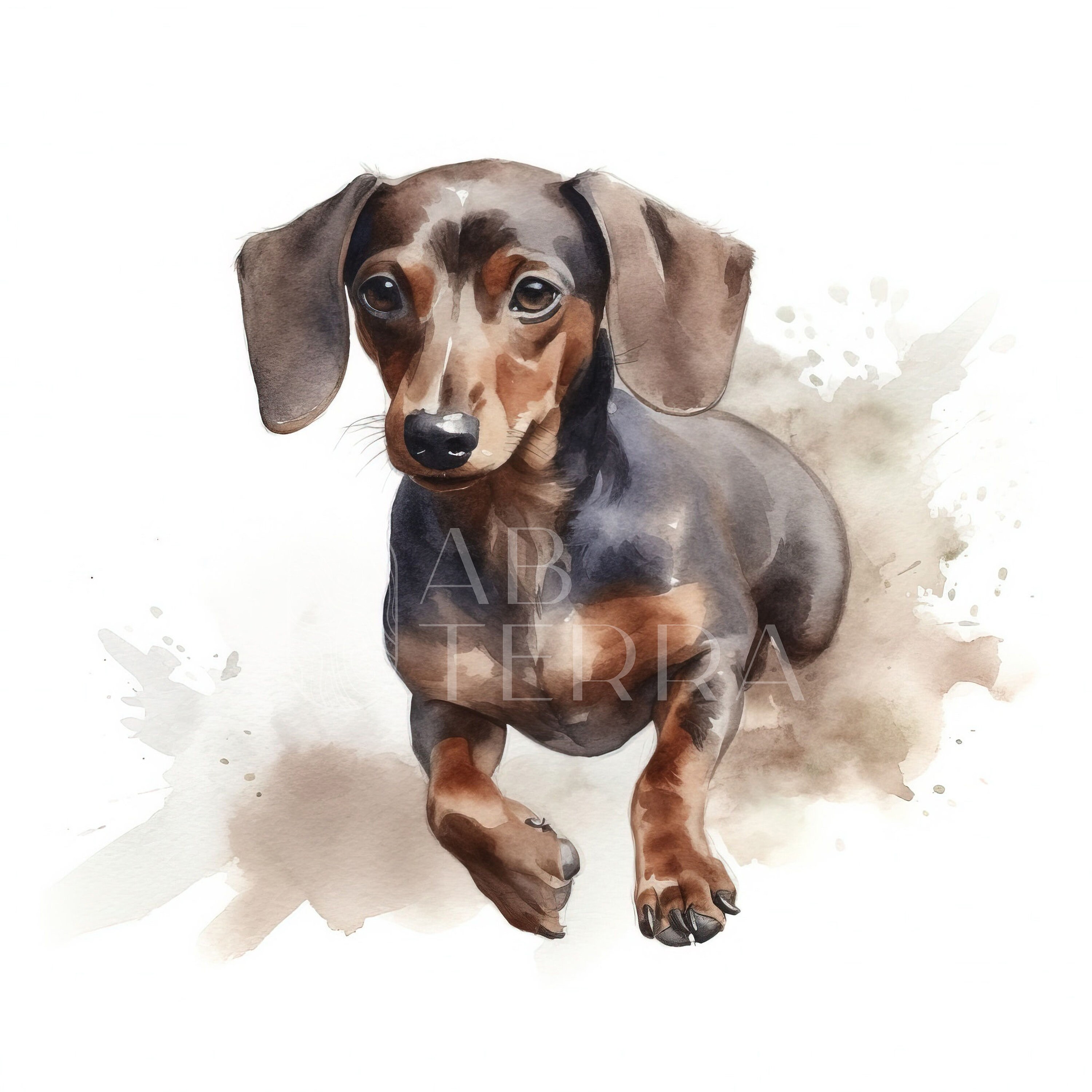 10 Bassotto Acquerello Clip Art Bundle, Clipart Bassotto, Acquerello ...