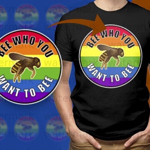 Gay Pride Bee, Digital Download, Svg Png Jpg Pdf Eps Dxf, LGBT Bee Who ...