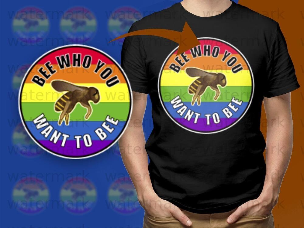Gay Pride Bee, Digital Download, Svg Png Jpg Pdf Eps Dxf, LGBT Bee Who ...