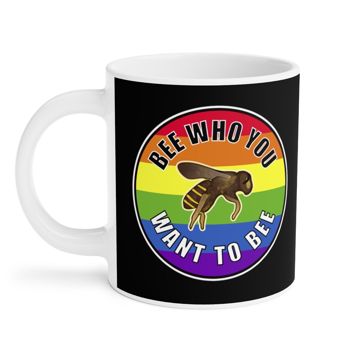 LGBTQ Pride, Bee Who You Want to Bee, Rainbow Circle Equal Rights ...