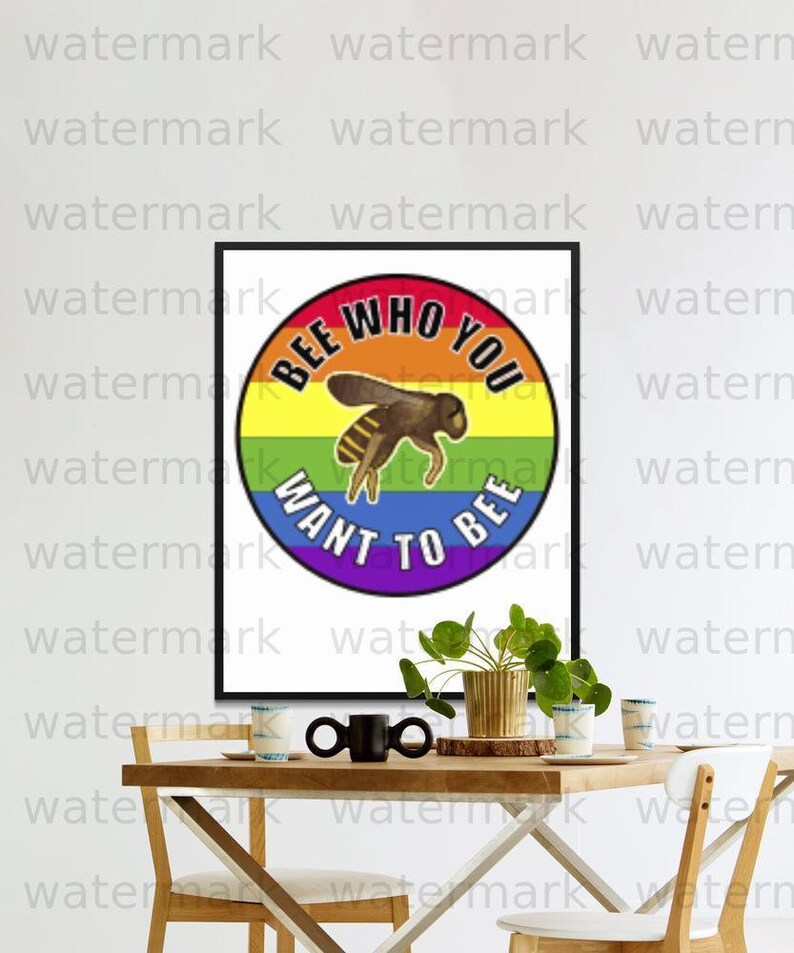 Gay Pride Bee, Digital Download, Svg Png Jpg Pdf Eps Dxf, LGBT Bee Who ...