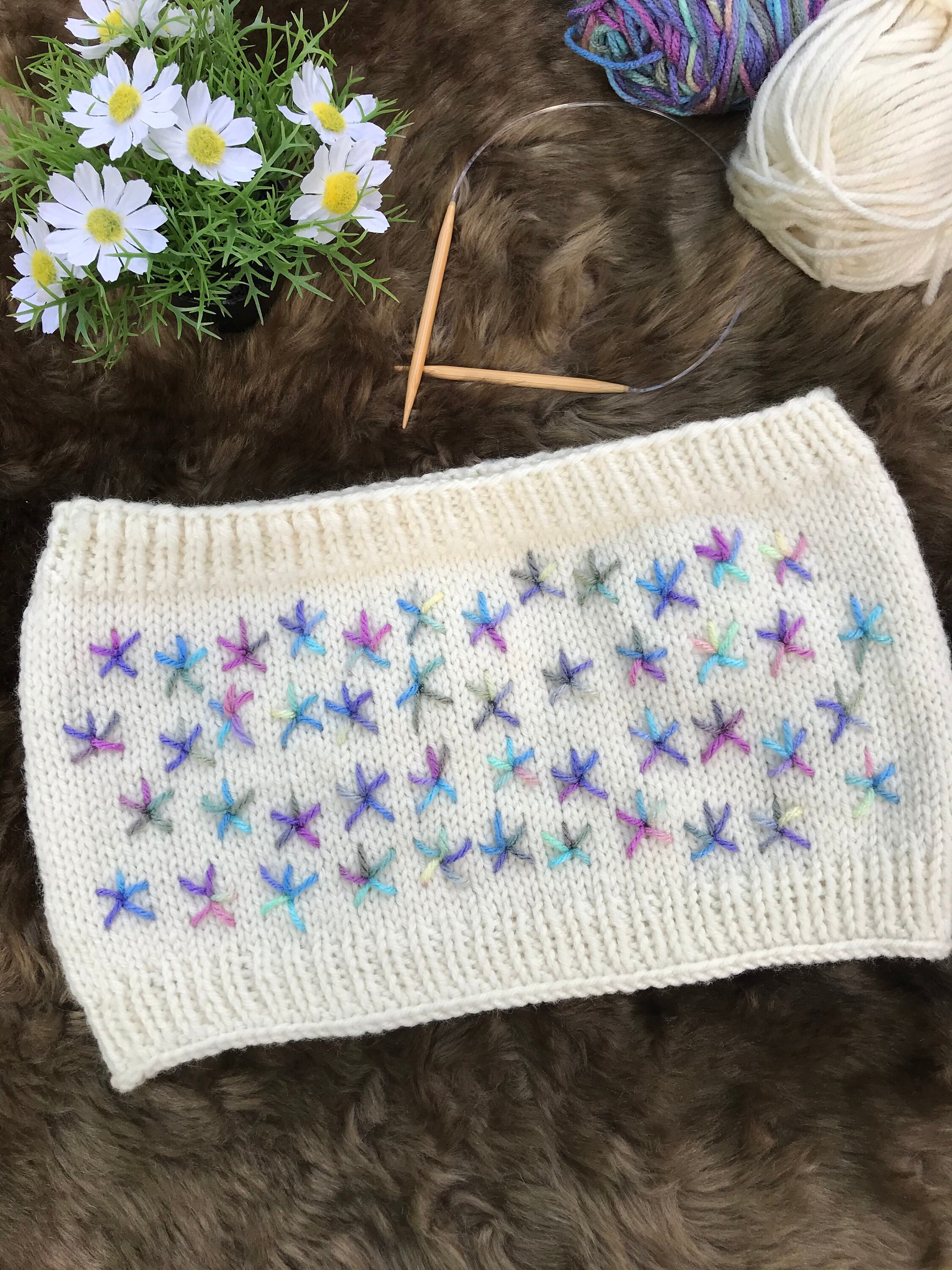 Confetti Flora Cowl PDF Knitting Pattern - Etsy UK