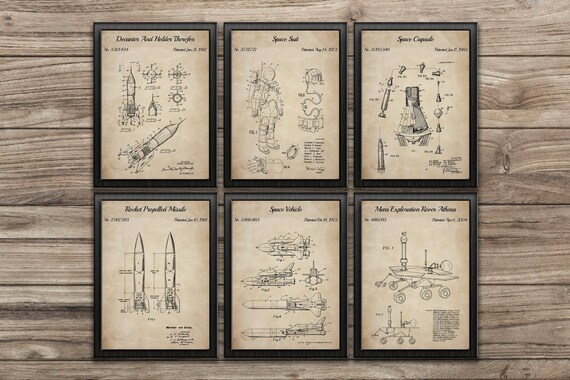 NASA Blueprint Posters Space Ships Blueprints Space Wall Art INSTANT ...
