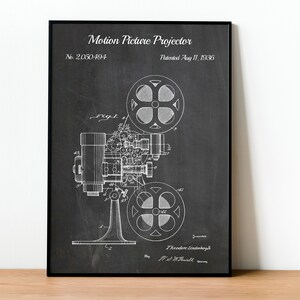 Film and Movie Making Set of 4 Patent Prints, Motion Picture Camera ...