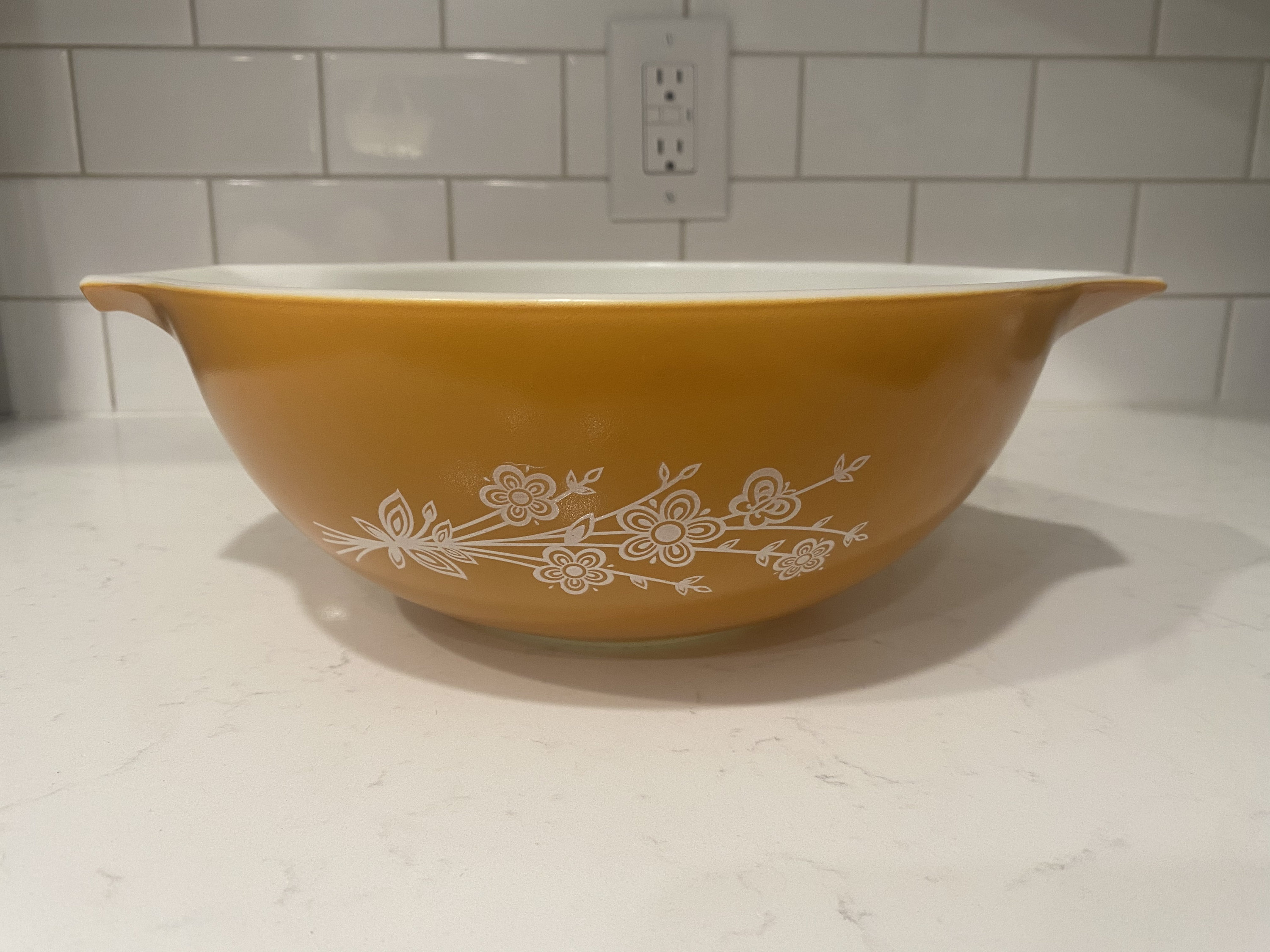Vintage Pyrex Butterfly Gold Pattern Mixing Bowl Pyrex - Etsy
