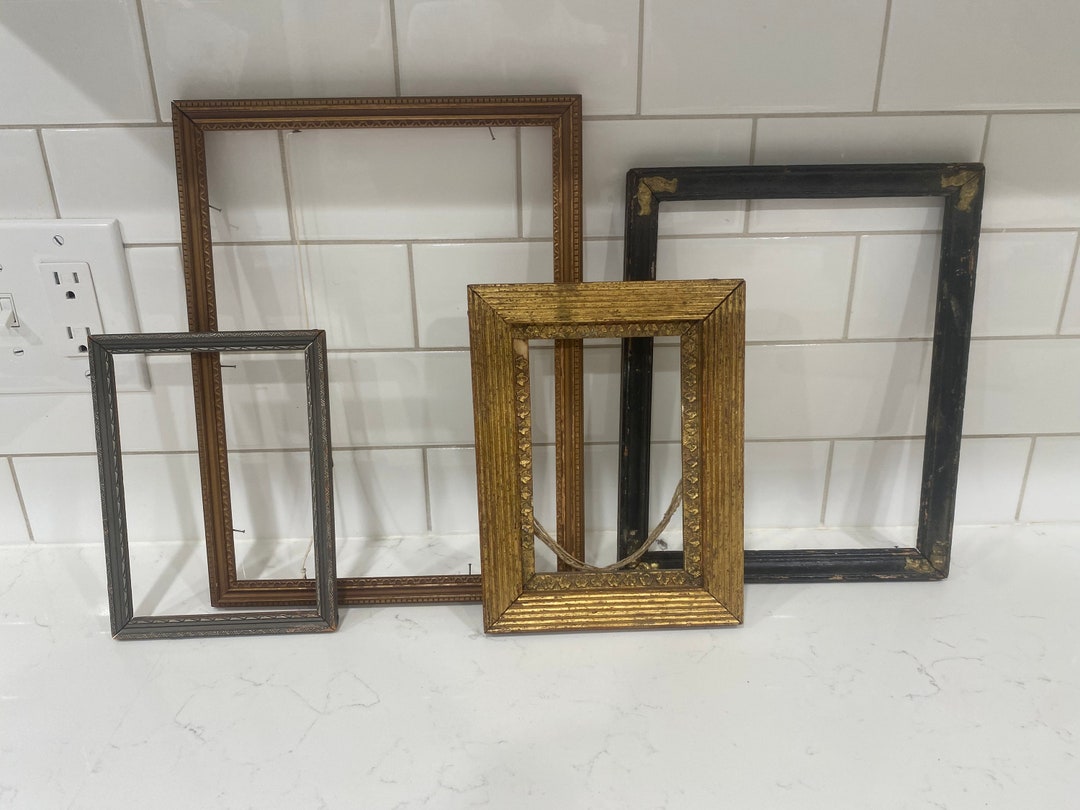 Antique/vintage Wood Frames Old Wood Frames Gilded Gold - Etsy