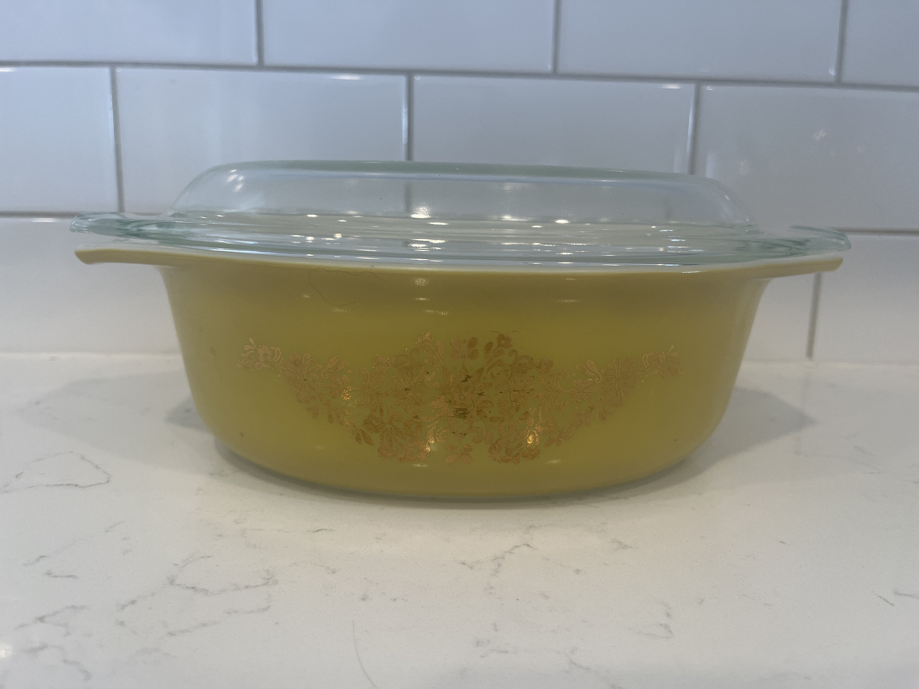 Pyrex Golden Garland, Pyrex Vintage Promotional Casserole Dish and ...