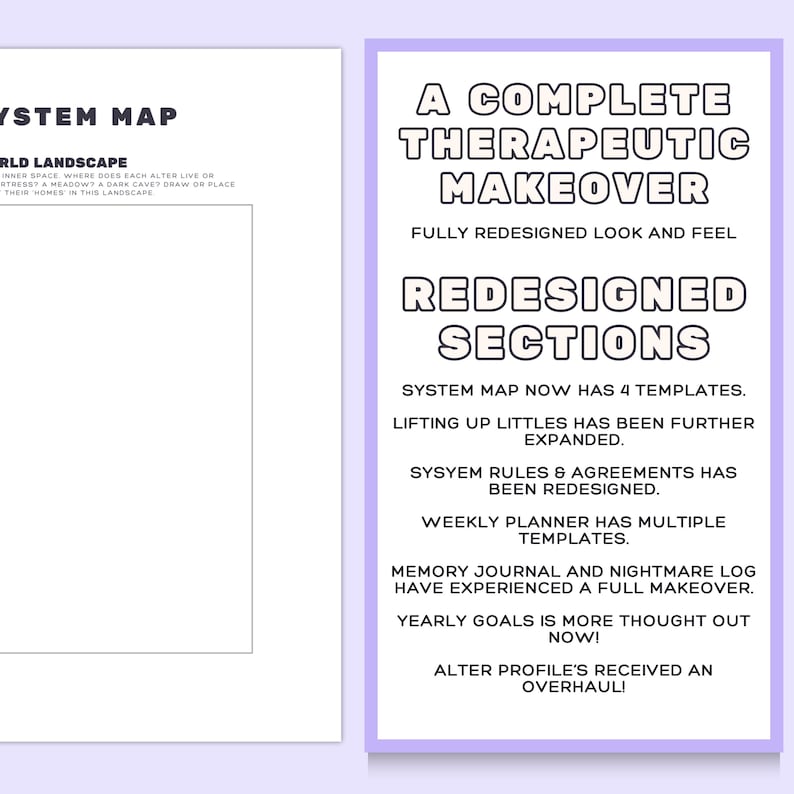 The Ultimate Printable DID and OSDD Planner | Trauma Journal for C-PTSD ...