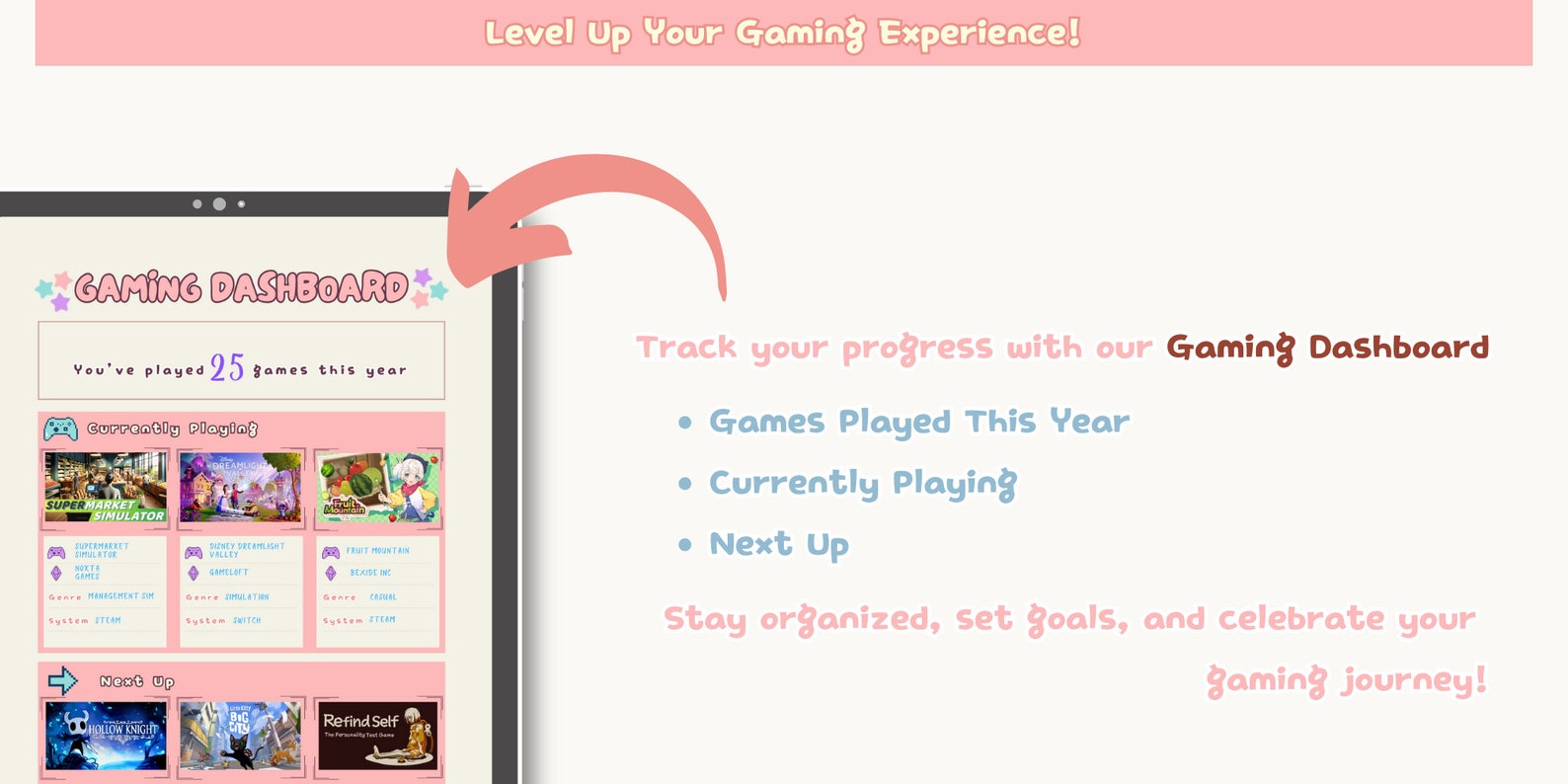 Cozy Gamer Journal: Track, Plan, and Play With Colorful Joy - Etsy