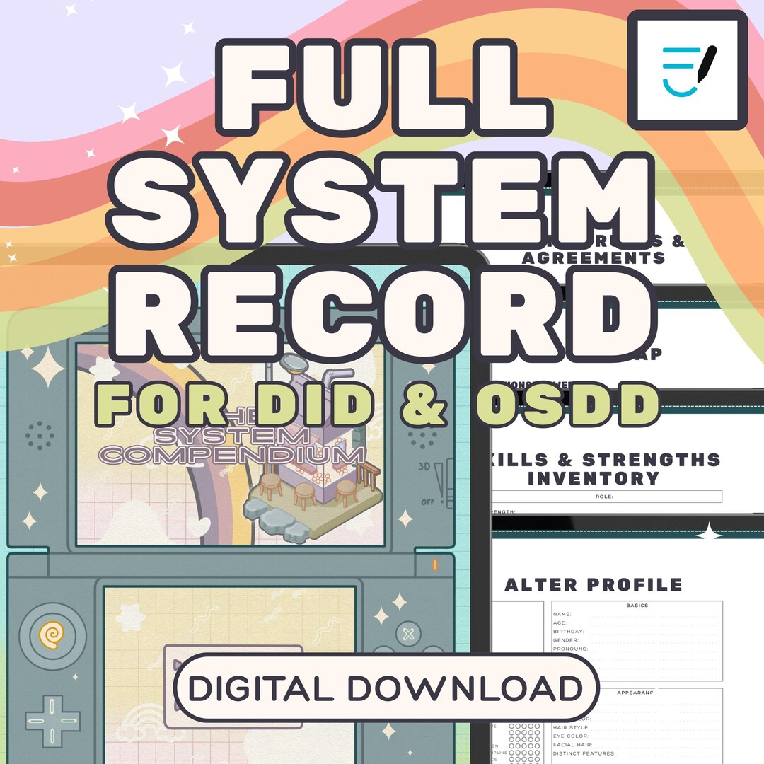 DID System Compendium | Digital Journal for Alter Profiles (PDF) - Etsy