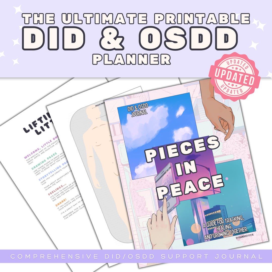 The Ultimate Printable DID and OSDD Planner | Trauma Journal for C-PTSD ...