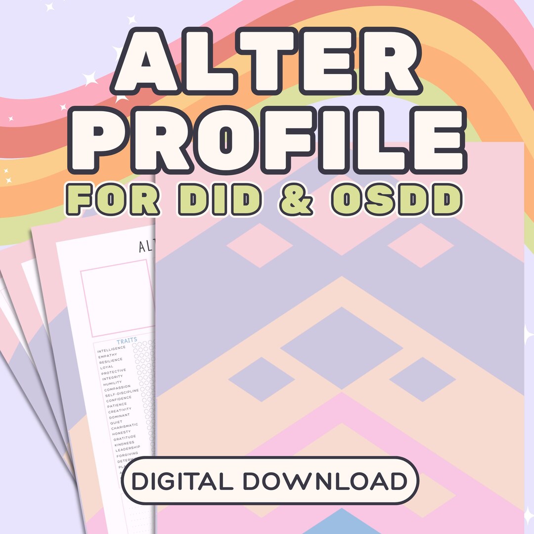 Clean & Simple Alter Profile | Minimalist DID/OSDD Worksheet | Focused ...