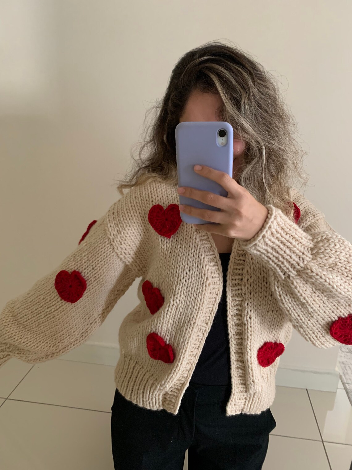 Handmade Heart Cardigan for Her Womans Casual Valentines - Etsy