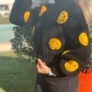 Smiley Face Cardigan | Unisex Sweater | Smiley Sweater for Everyone ...