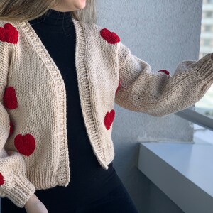 Heart Cardigan for Woman | Red Heart Garland Cardigan | Red Heart ...
