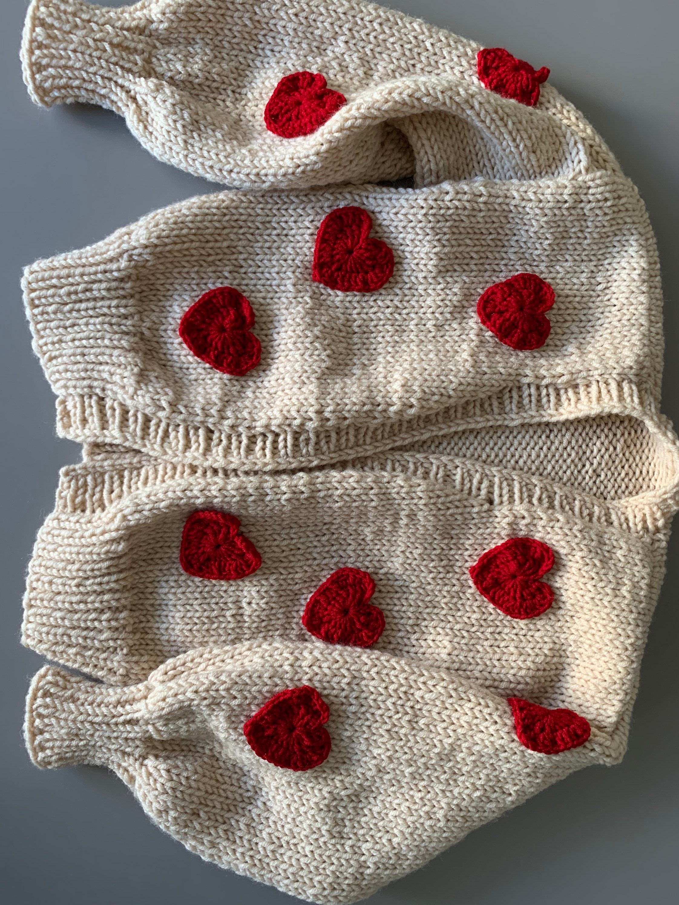 Handmade Heart Cardigan for Her Womans Casual Valentines - Etsy