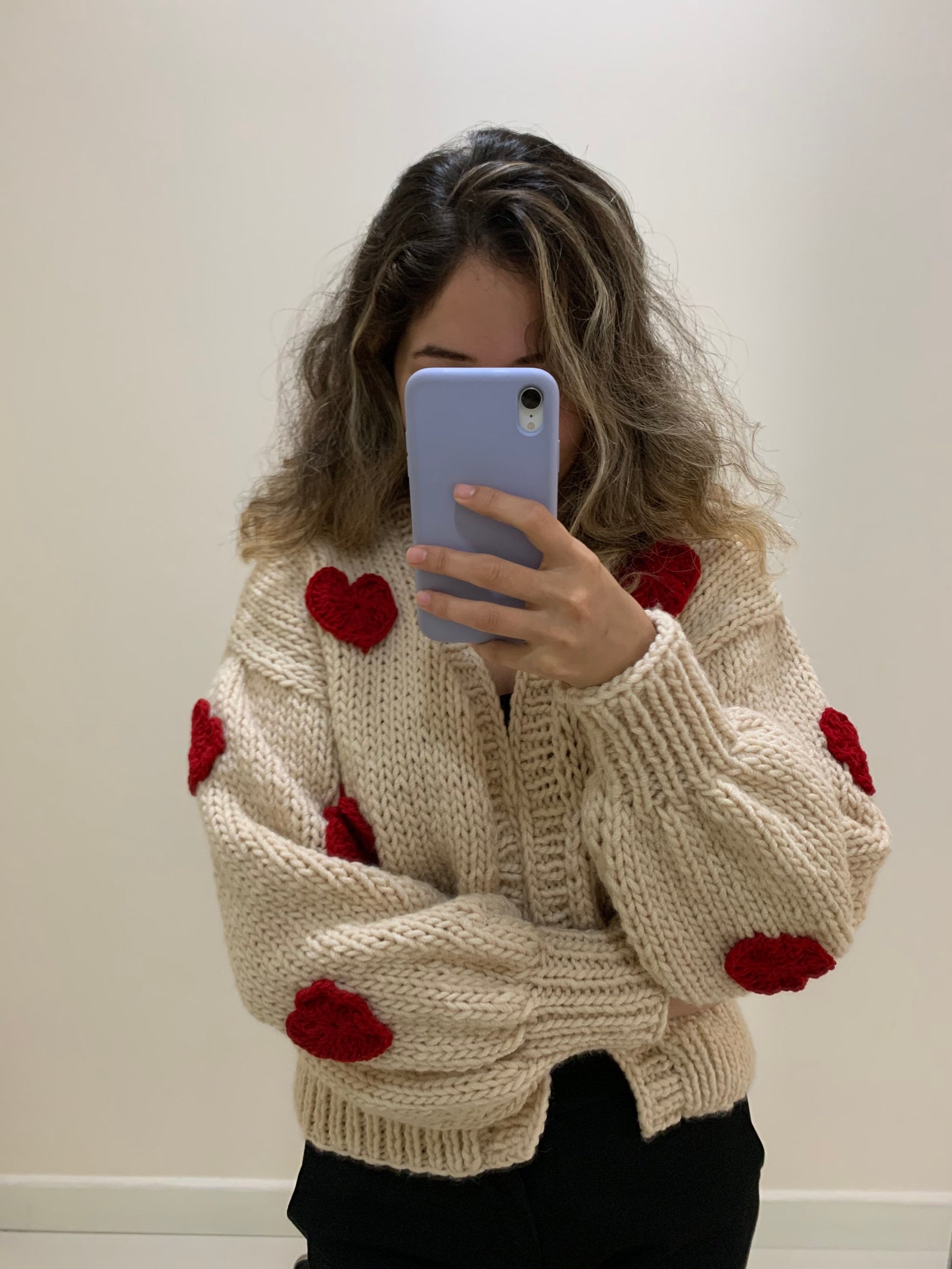 Handmade Heart Cardigan for Her Womans Casual Valentines - Etsy