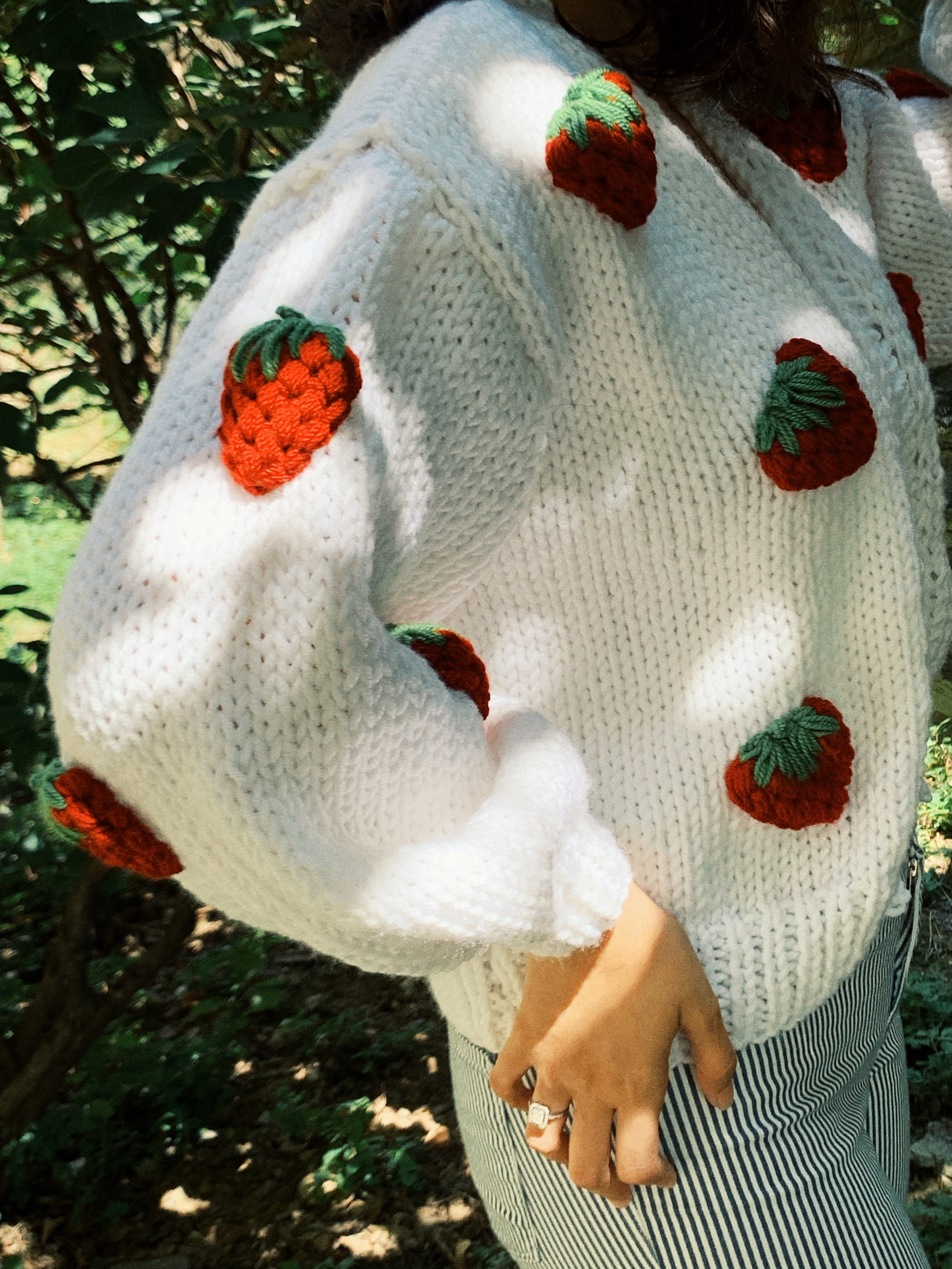Strawberry Handmade Cardigan for Woman | Chunky Cardigan | Gift for Her ...