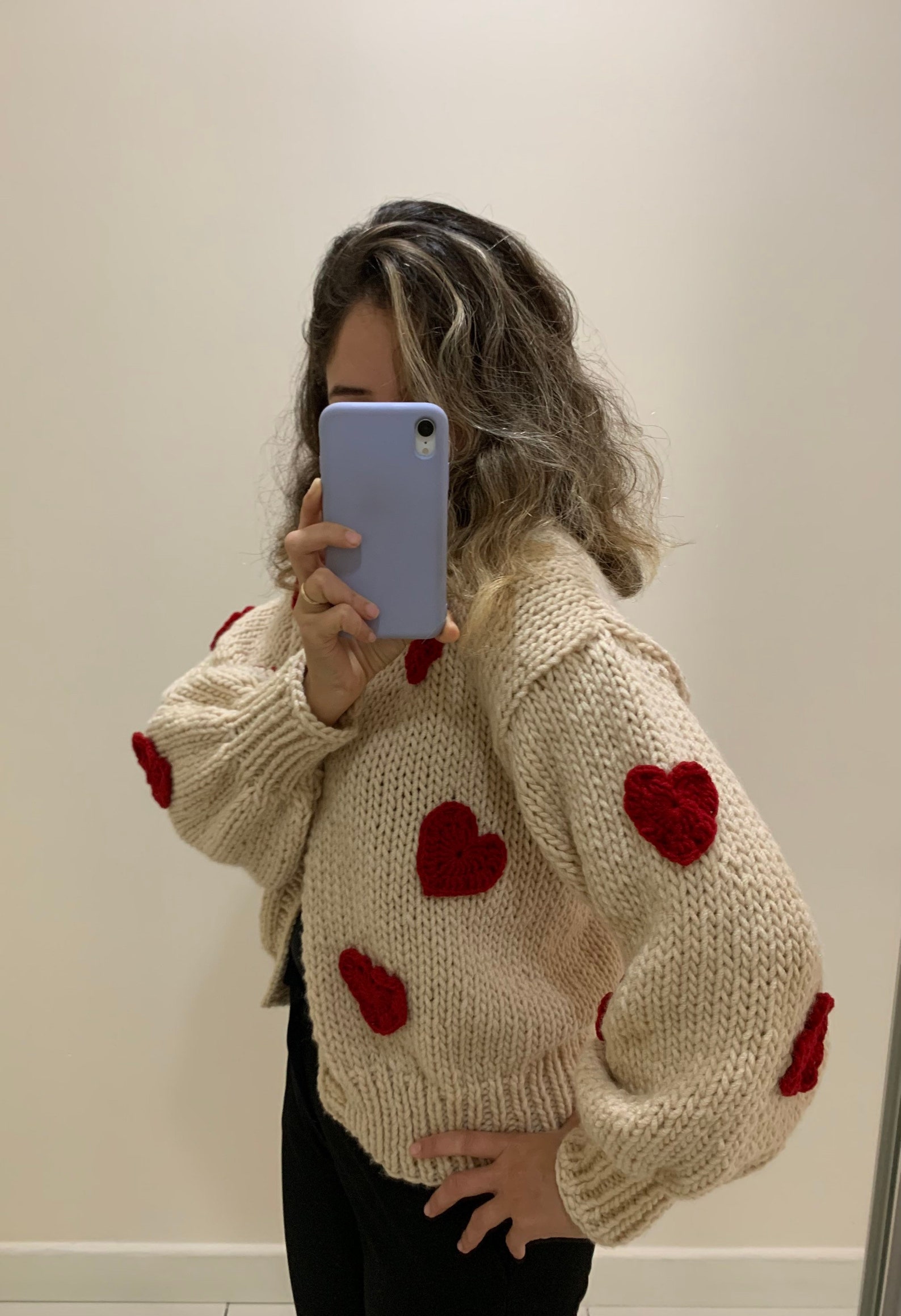Handmade Heart Cardigan for Her Womans Casual Valentines - Etsy