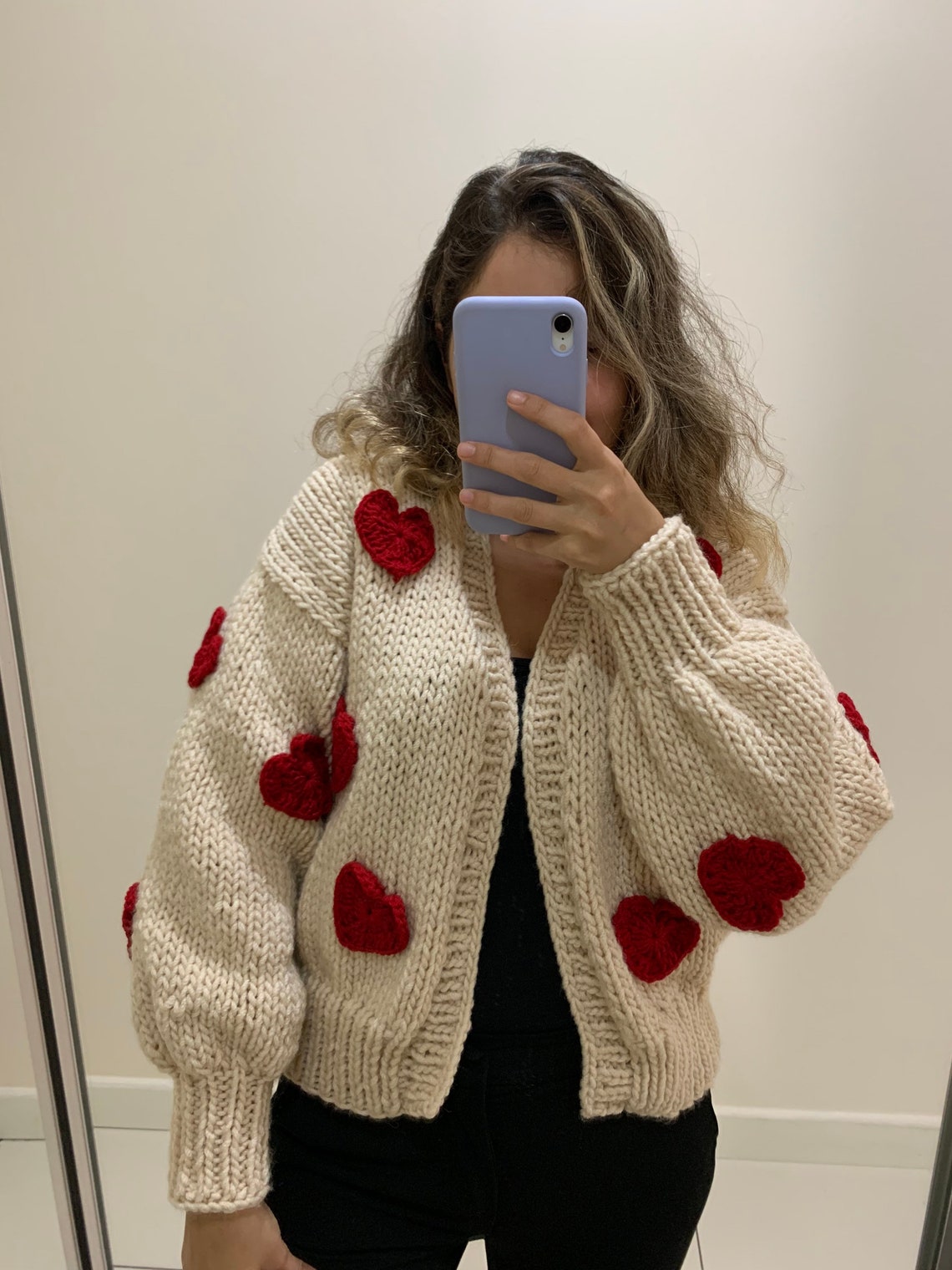 Handmade Heart Cardigan for Her | Woman’s Casual | Valentines Gift ...