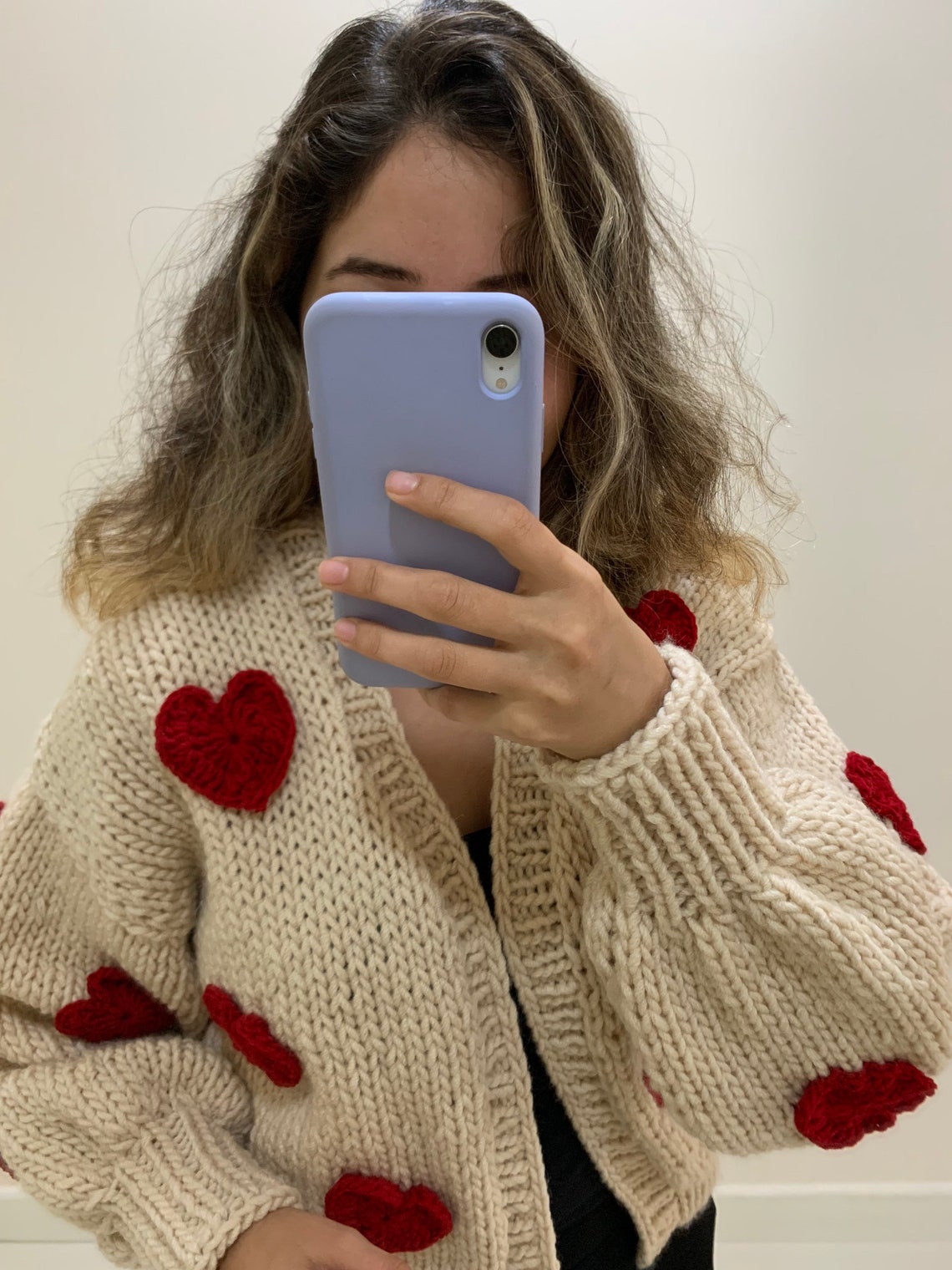 Handmade Heart Cardigan for Her Womans Casual Valentines - Etsy