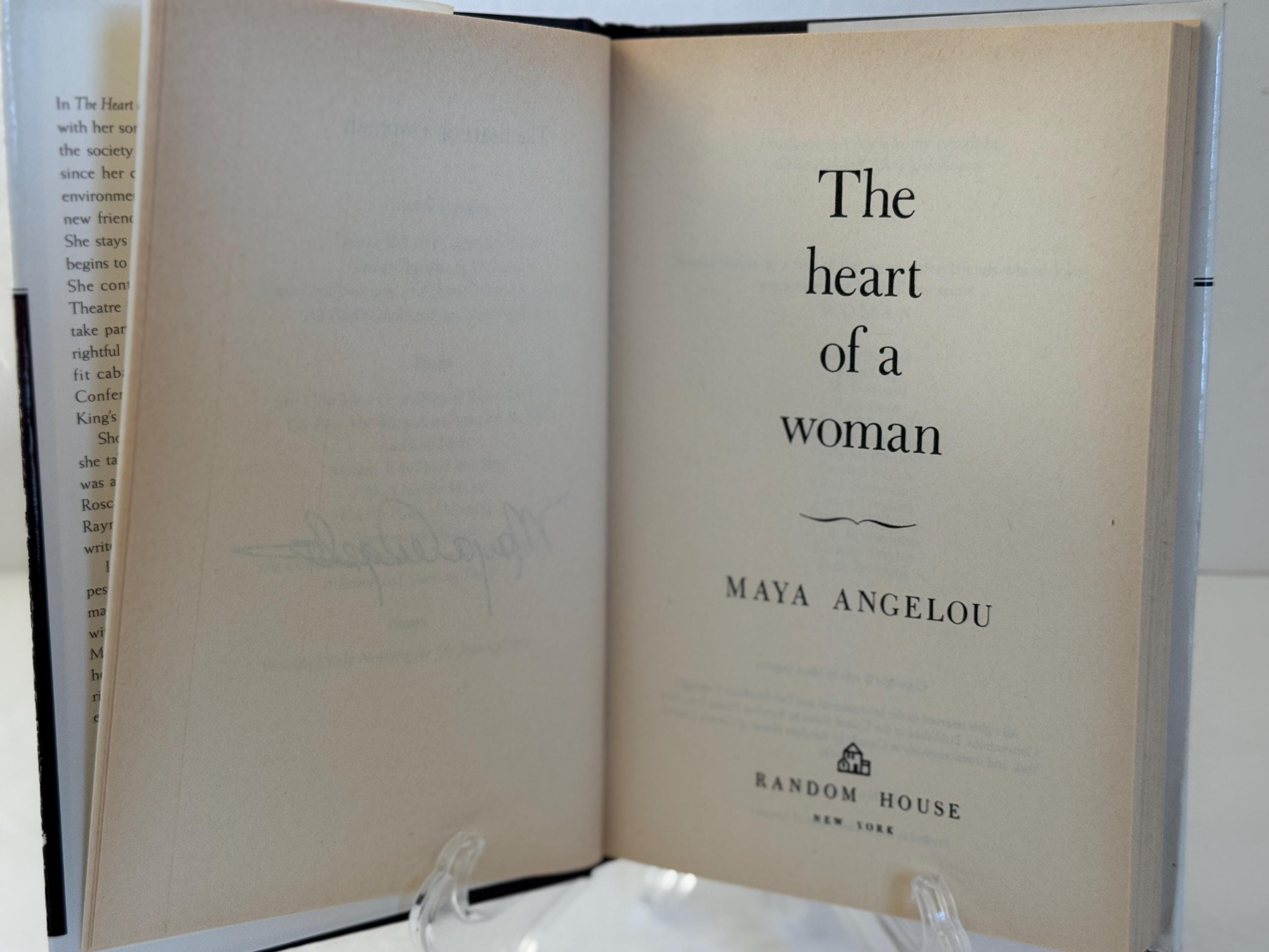 Maya Angelou: the Heart of a Woman 1981 Signed Copy Published by Random ...