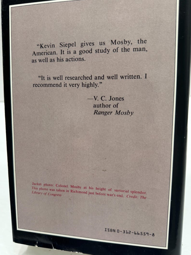 Rebel: John Singleton Mosby Biography, 1983 First Edition - Etsy