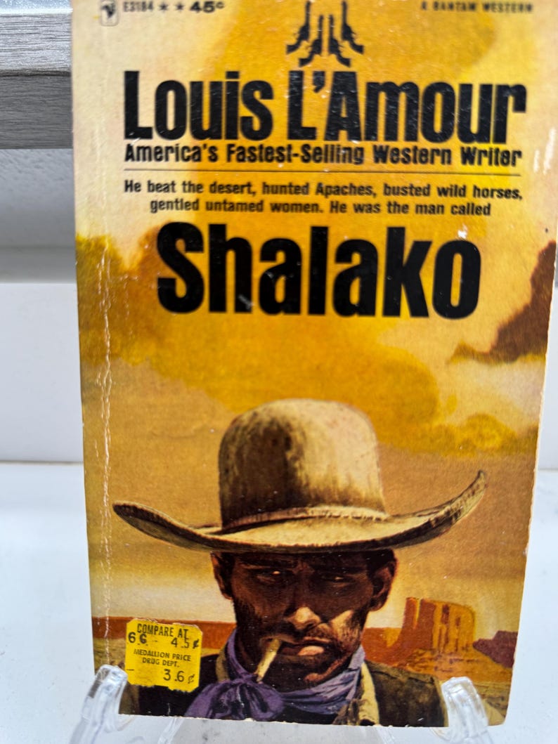 Louis L’amour / Shalko, Bantam Book 3184 4th Printing July, 1966 - Etsy