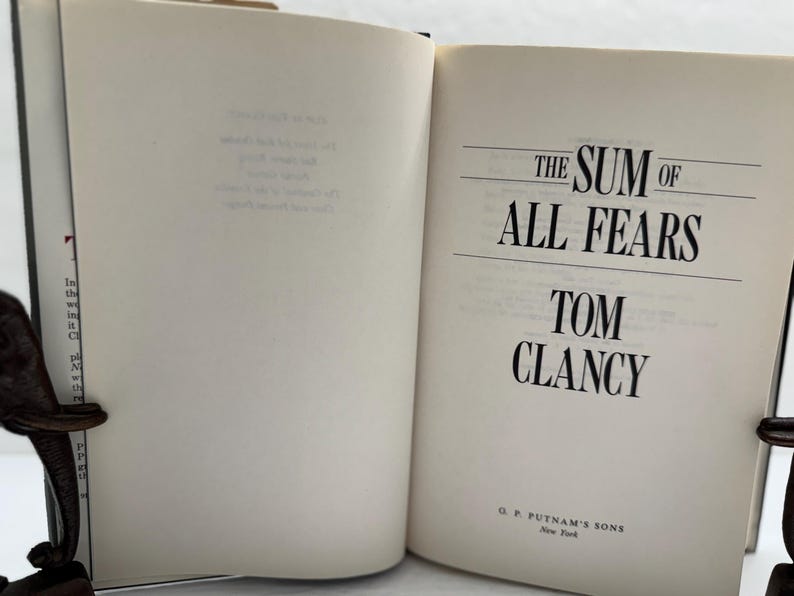 Tom Clancy - the Sum of All Fears - First Printing 1991- G.P. Putnam ...