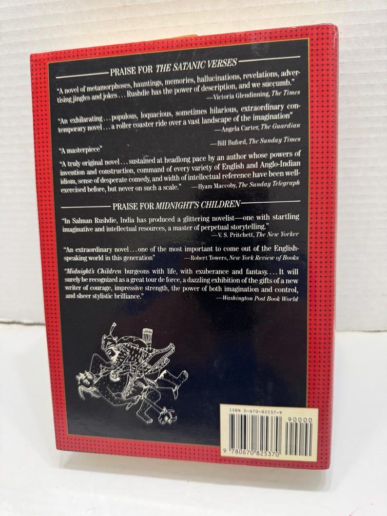 The Satanic Verses by Salman Rushdie Hardcover in Dust Jacket Published ...