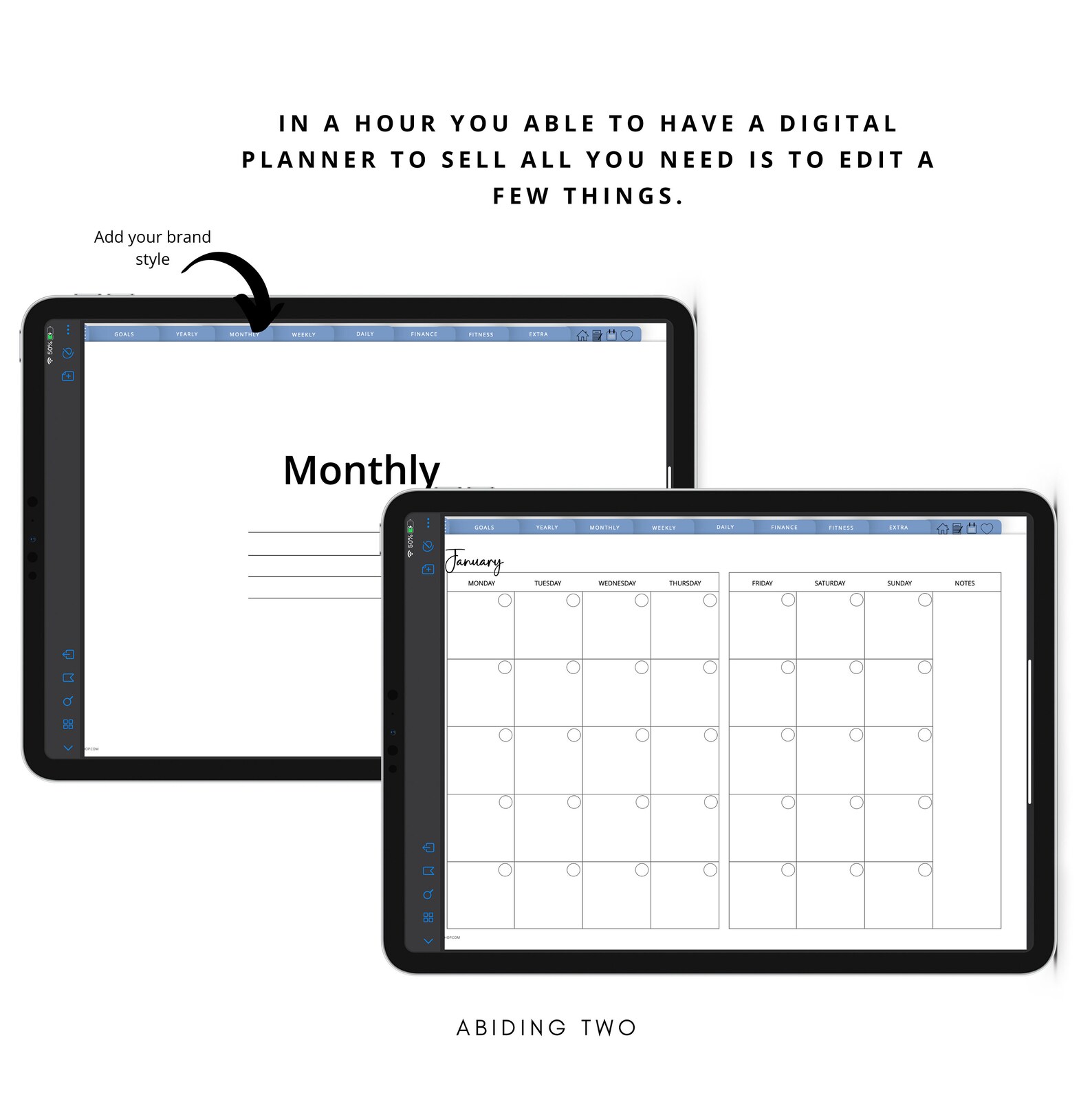 Digital Planner Template, Digital Planner Custom Digital Planner ...