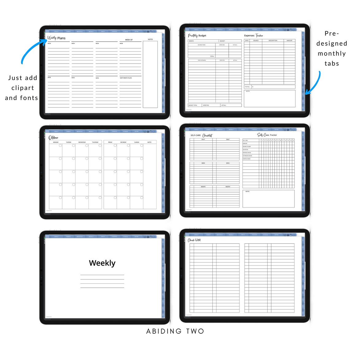 Digital Planner Template, Digital Planner Custom Digital Planner ...