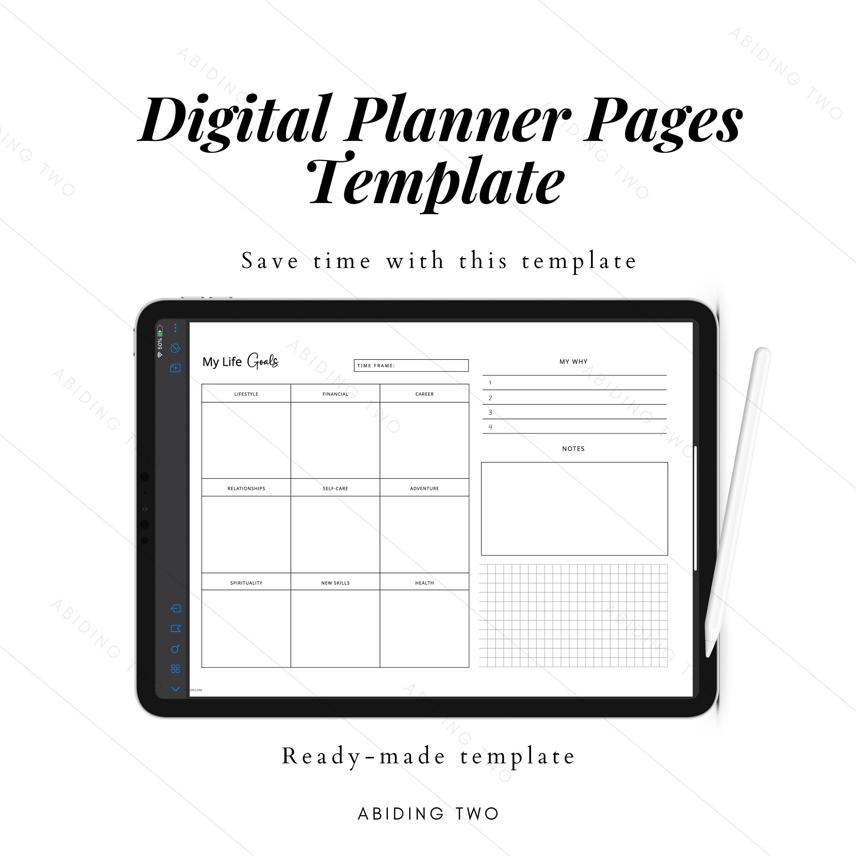 Digital Planner Template Pages, Digital Planner Custom Digital Planner ...
