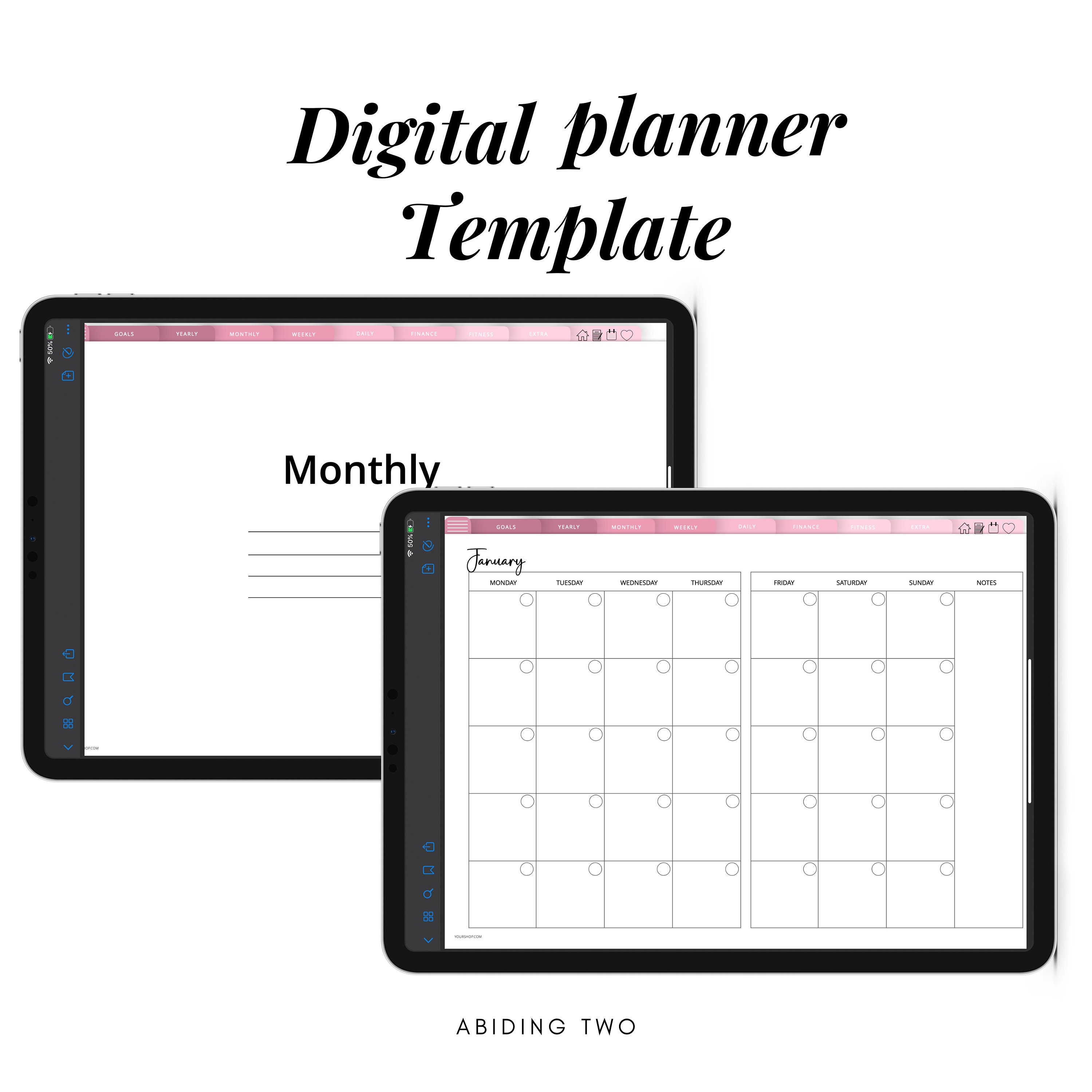 Digital Planner Template, Digital Planner Custom Digital Planner ...
