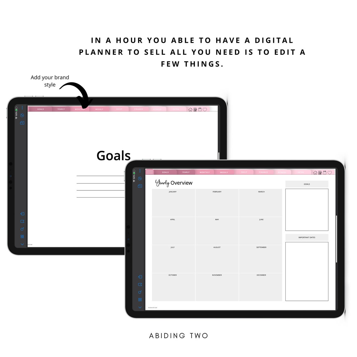 Digital Planner Template, Digital Planner Custom Digital Planner ...