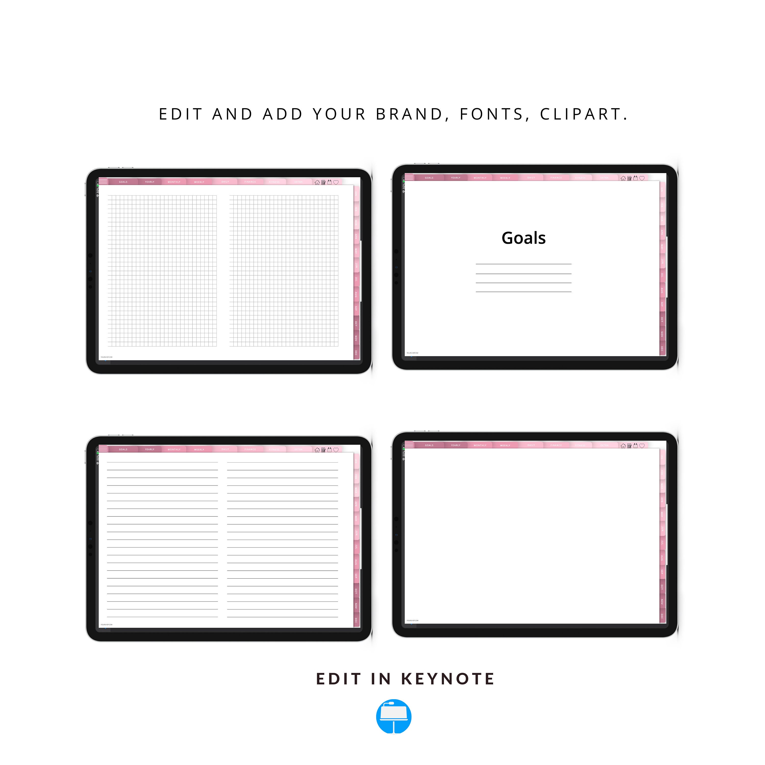 Digital Planner Template, Digital Planner Custom Digital Planner ...